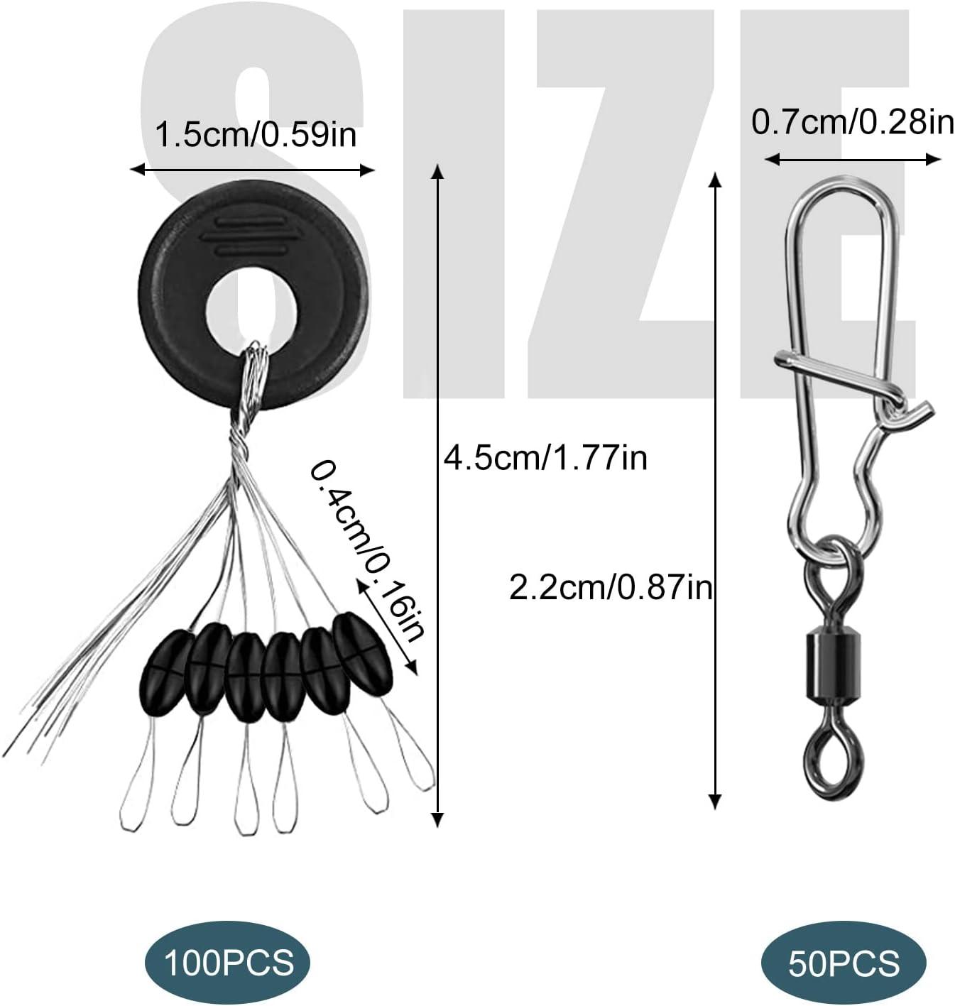QIQN Float Stopper - 6 in 1 Rubber Fishing Bobber Stopper with Swivel ...