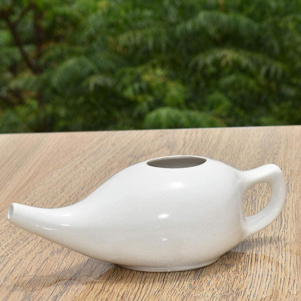 Durable Ceramic Neti Pot for Sinus Relief | Leak-Proof Design ...