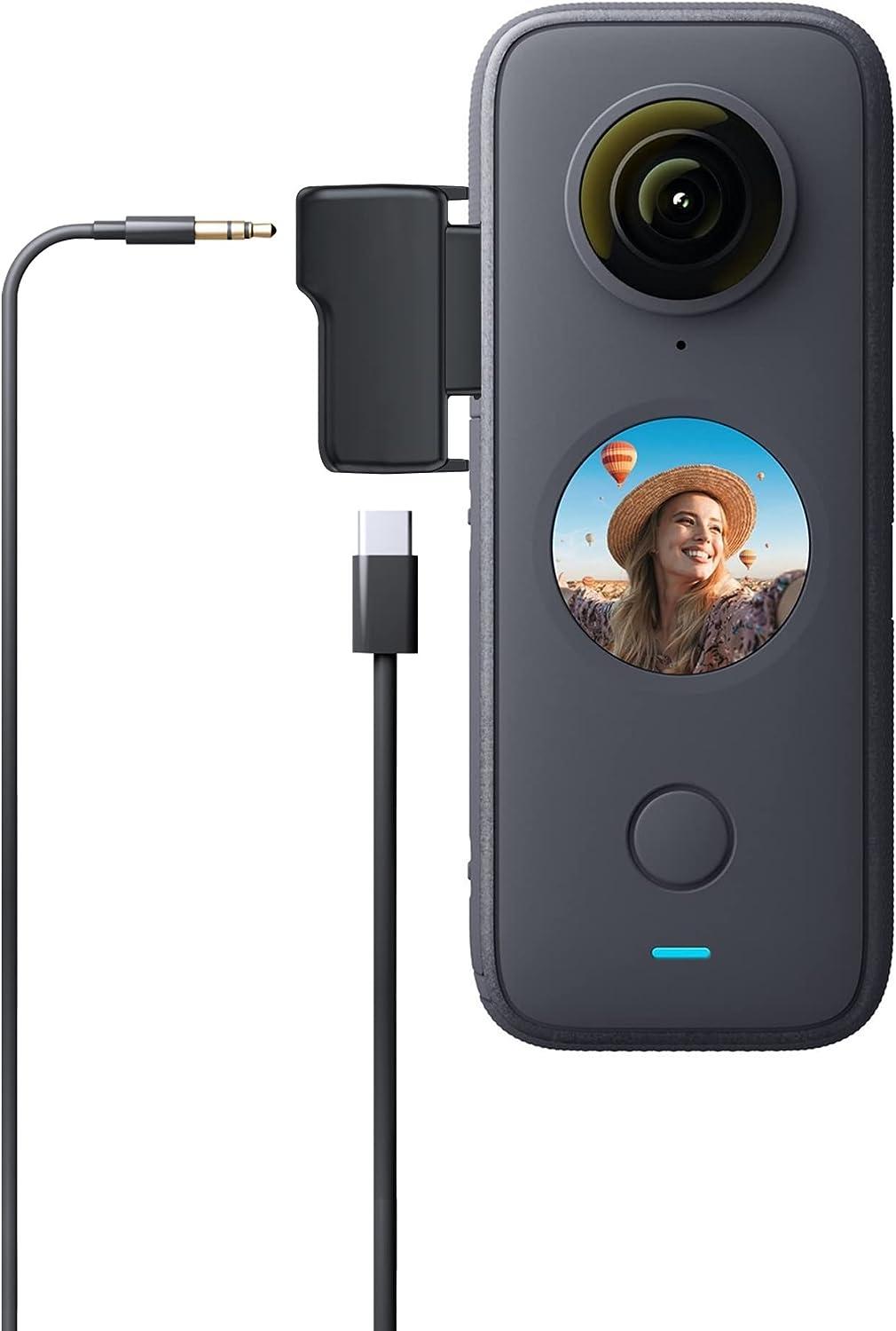 CYNOVA Upgraded Insta360 Mic Adapter | 3.5mm Audio Jack for Insta360 ...