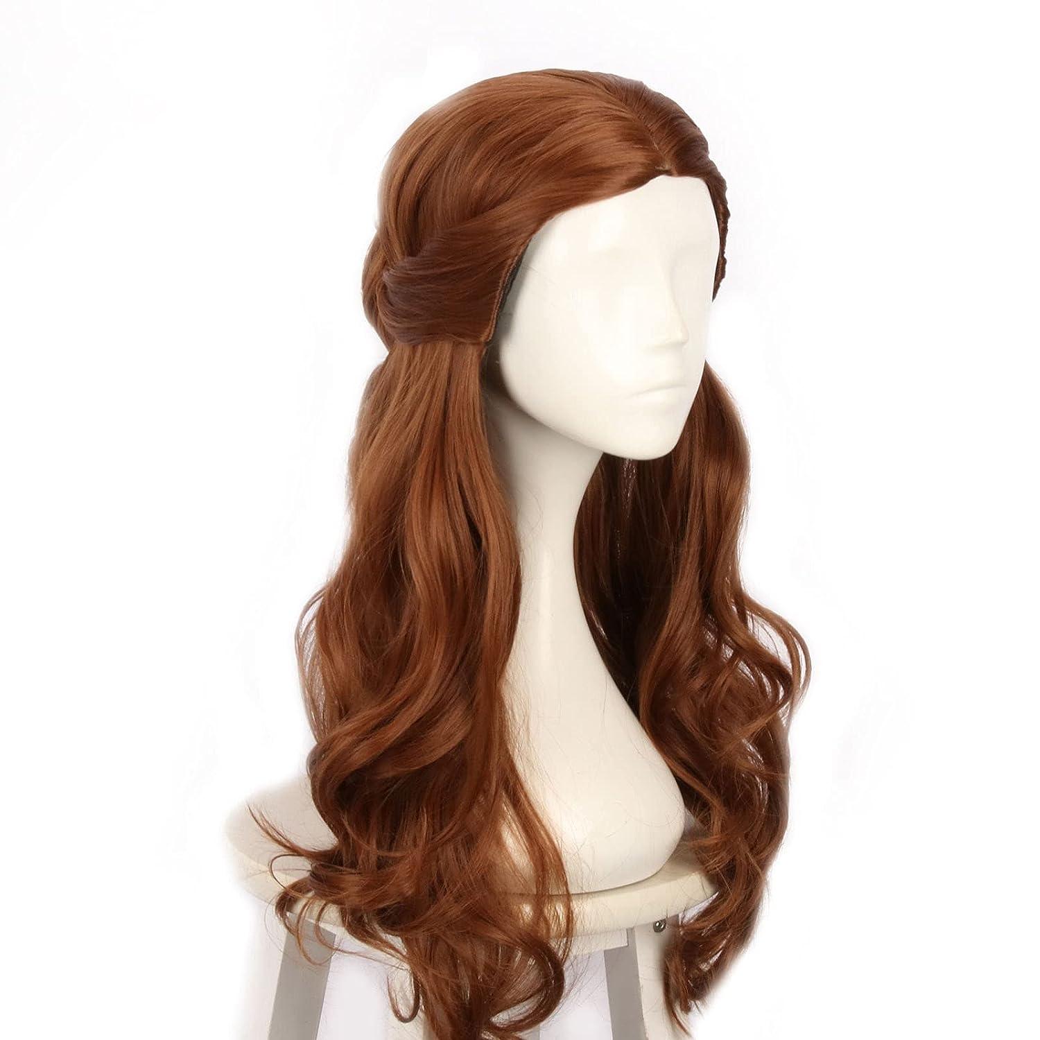 Coraline Long Brown Wig with Detachable Bun - Brunette Women Costume ...