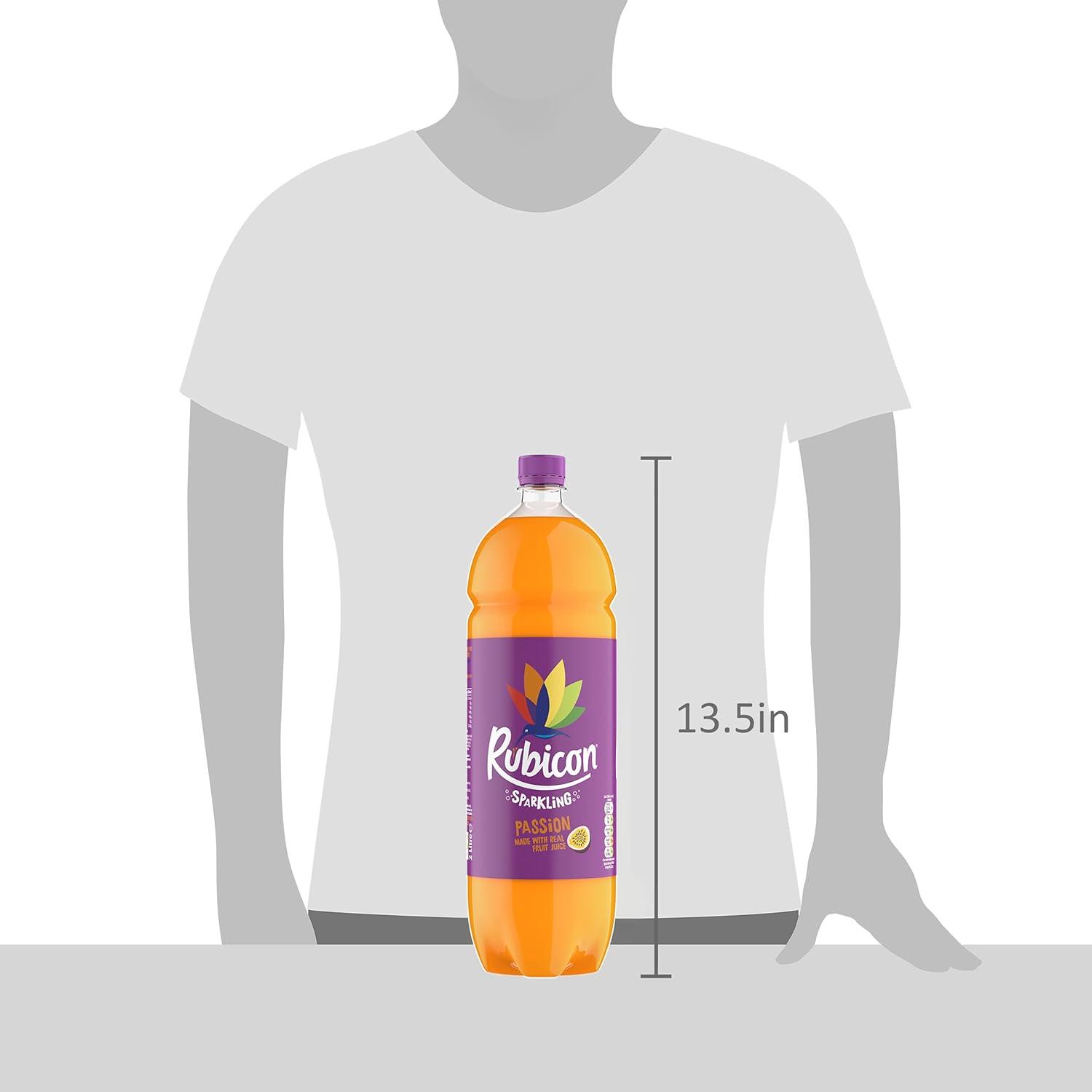 Rubicon Sparkling Passion Fruit Fizzy Drink - 2L Bottle | Real Fruit ...