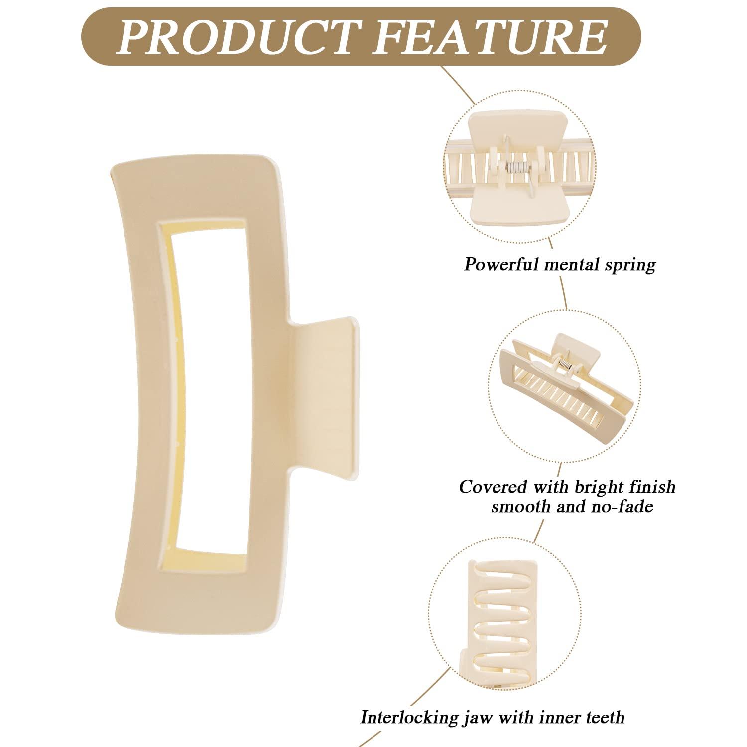 4 Pack Extra Large Hair Claw Clips for Thick & Long Hair - Strong Hold ...