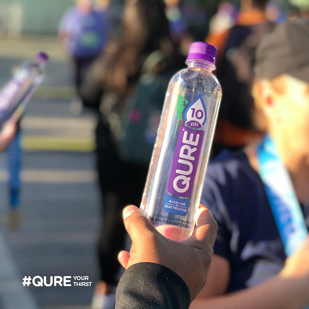 QURE Water Premium 10 pH Ionized Alkaline Bottled Water | Silky Smooth ...