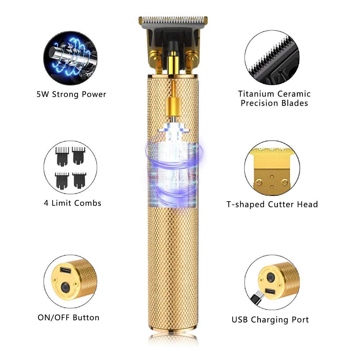 Zero Gapped Cordless T-Blade Hair Clippers - Professional Barber ...