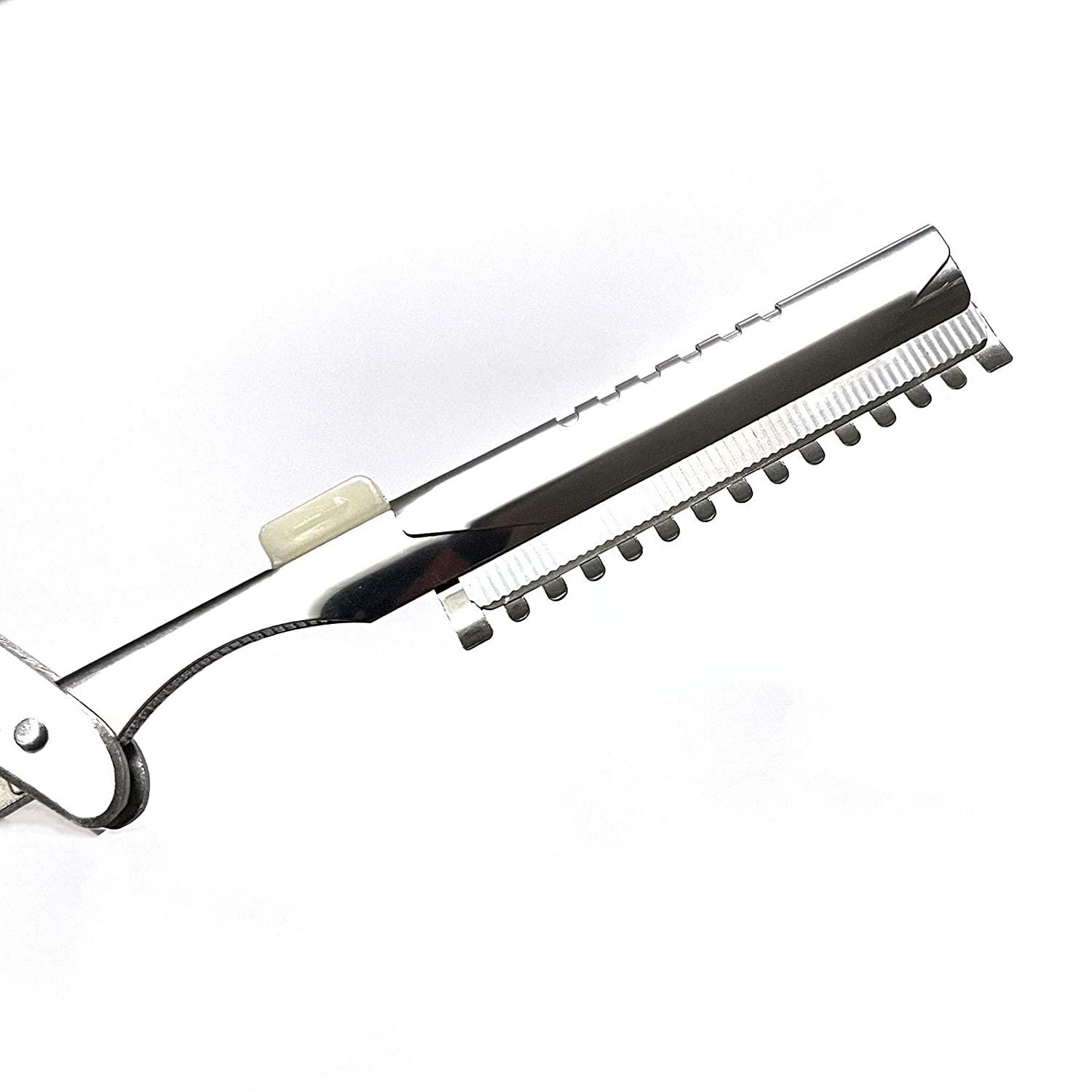 LEYMIGA Straight Edge Razor with 20 Blades - Hair Thinning and Styling ...