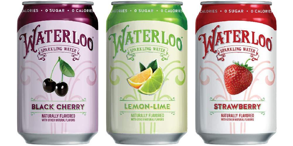 Waterloo Sparkling Water Variety Pack 12 Fl Oz Cans - 24 Pack (8 Black ...