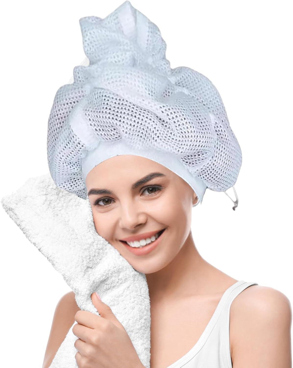 Net Plopping Cap for Curly Hair - Reusable Hood for Drying & Wrapping ...