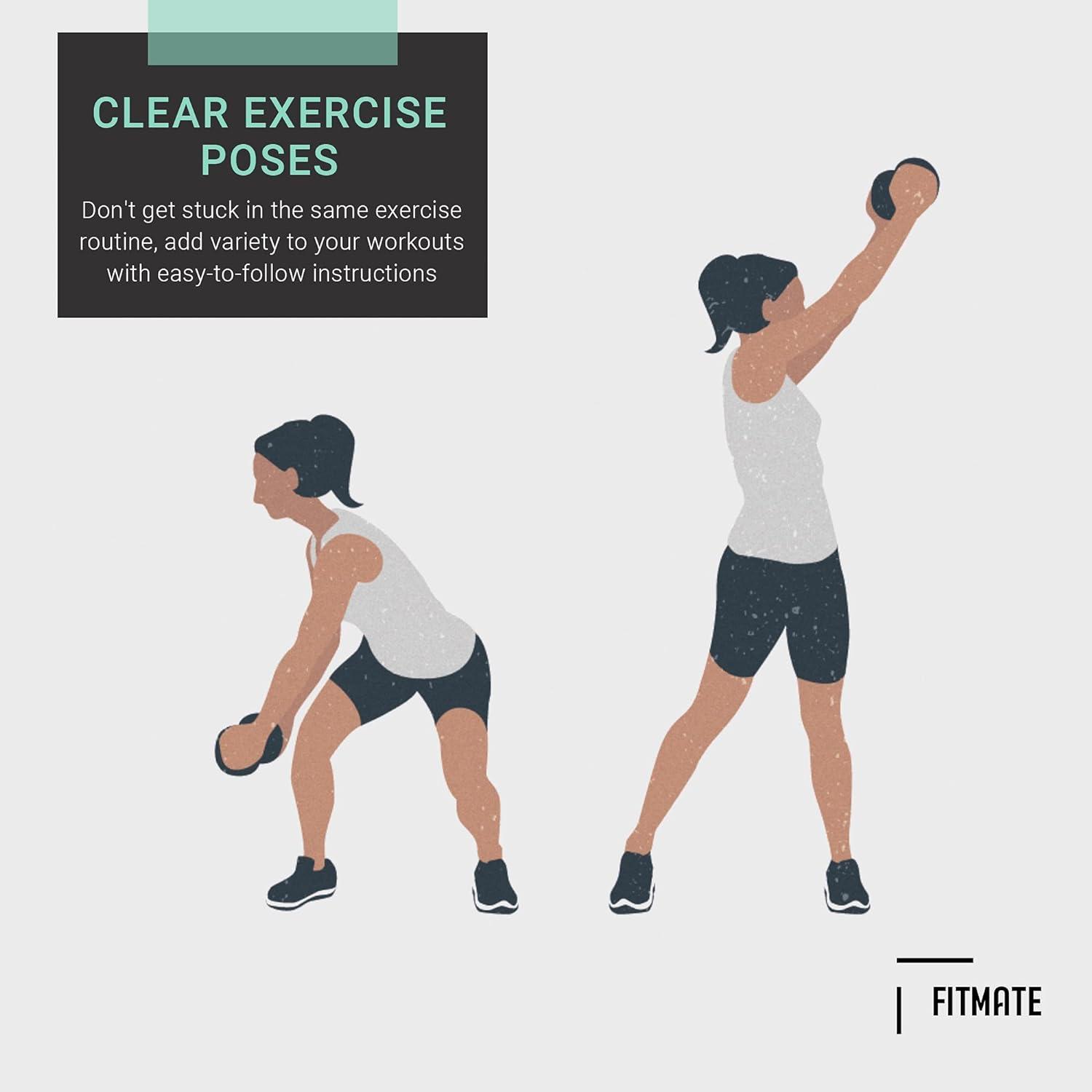 Buy PosterMate FitMate Exercise Poster - Workout Routine with Weights ...