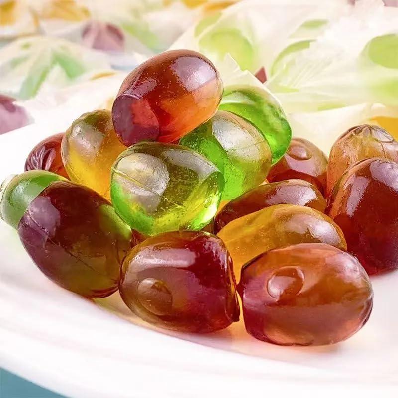 8 types Peeling Fruit Gummies Peelable watermelon Fudge Grape Lychee ...