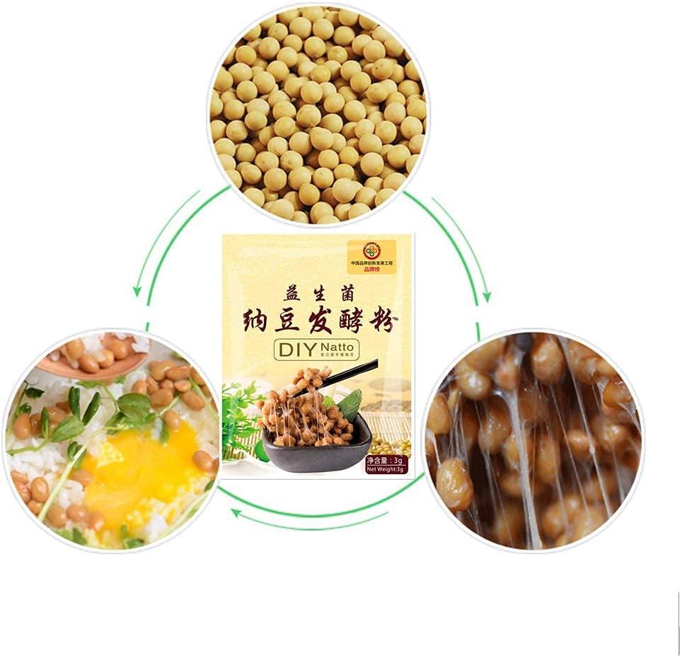 3g/pack DIY Natto Powder Bacillus Sticky Fermented Soy Beans Yeast for ...