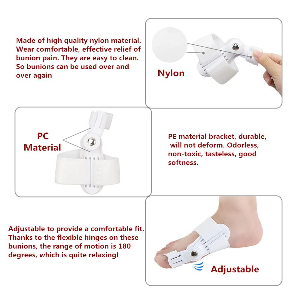 Big Toe Bunion Relief Pads with PE Bracket - 1 Pair/Set for Men & Women ...