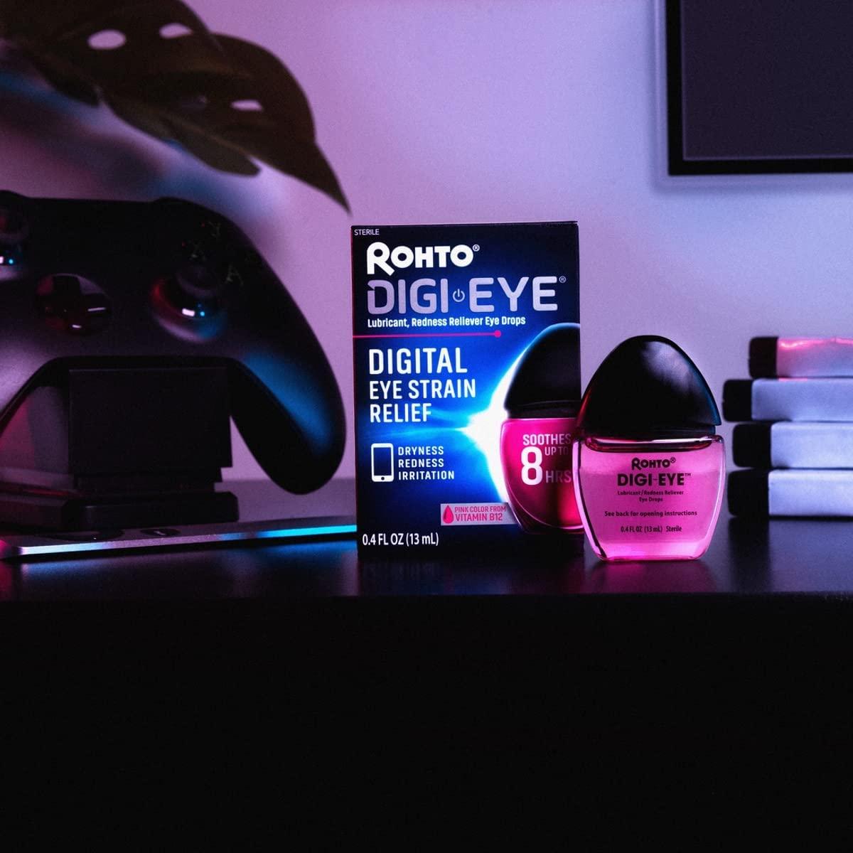 Rohto Digi-Eye Cooling Eye Drops 0.4 Fl Oz (Pack of 2) - Relieve ...