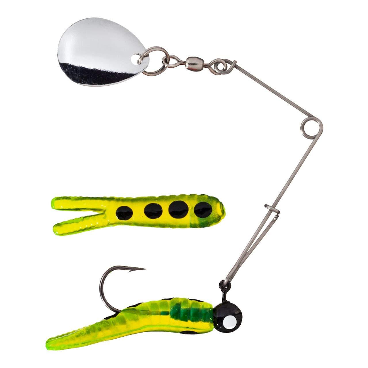 Berkley Johnson Beetle Spin 2-Inch Nickel Blade Chartreuse/Black ...