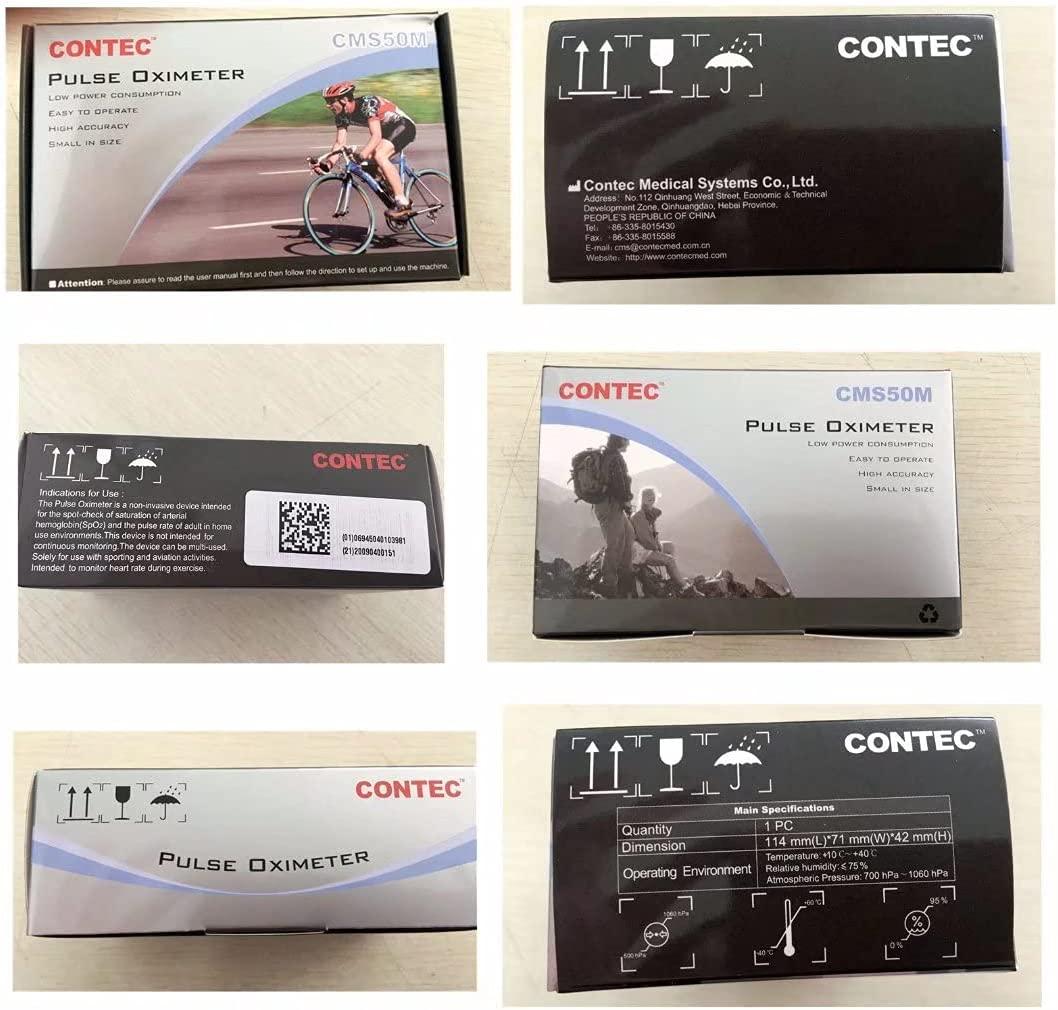 CONTEC LED CMS50M Pulse Oximeter SpO2 with PR Value Waveform - Blood ...