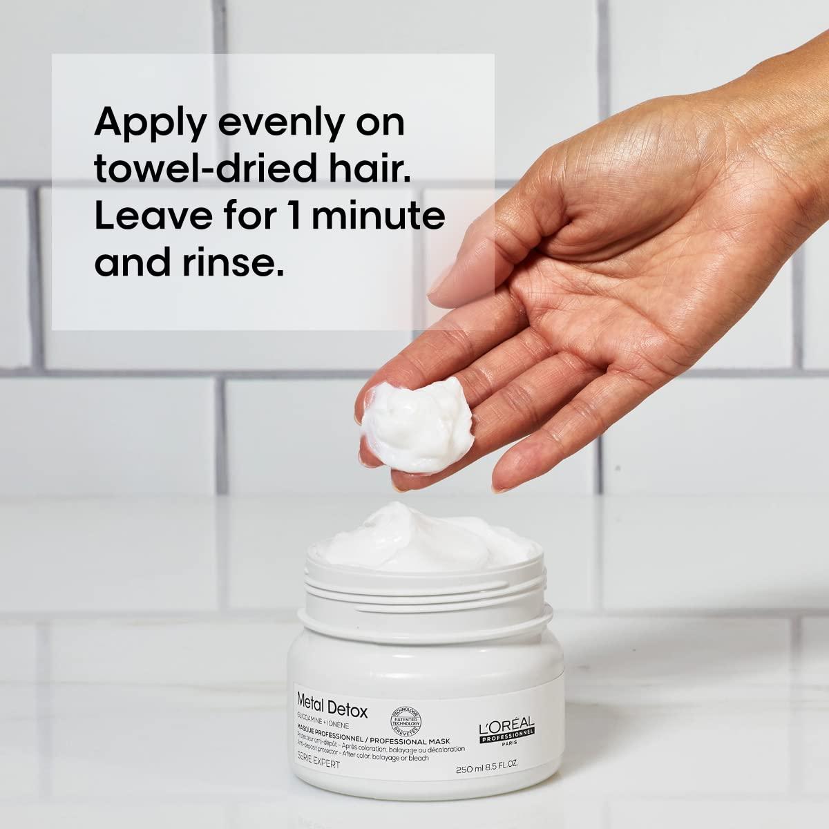 L'Oreal Professionnel Metal Detox Hair Mask | Color-Protecting Deep ...