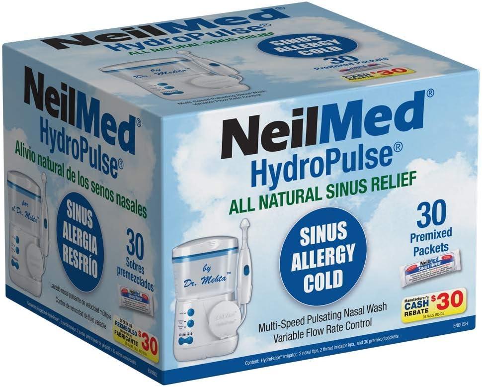 NeilMed Hydropulse Multi-Speed Electric Nasal Sinus Irrigation System ...