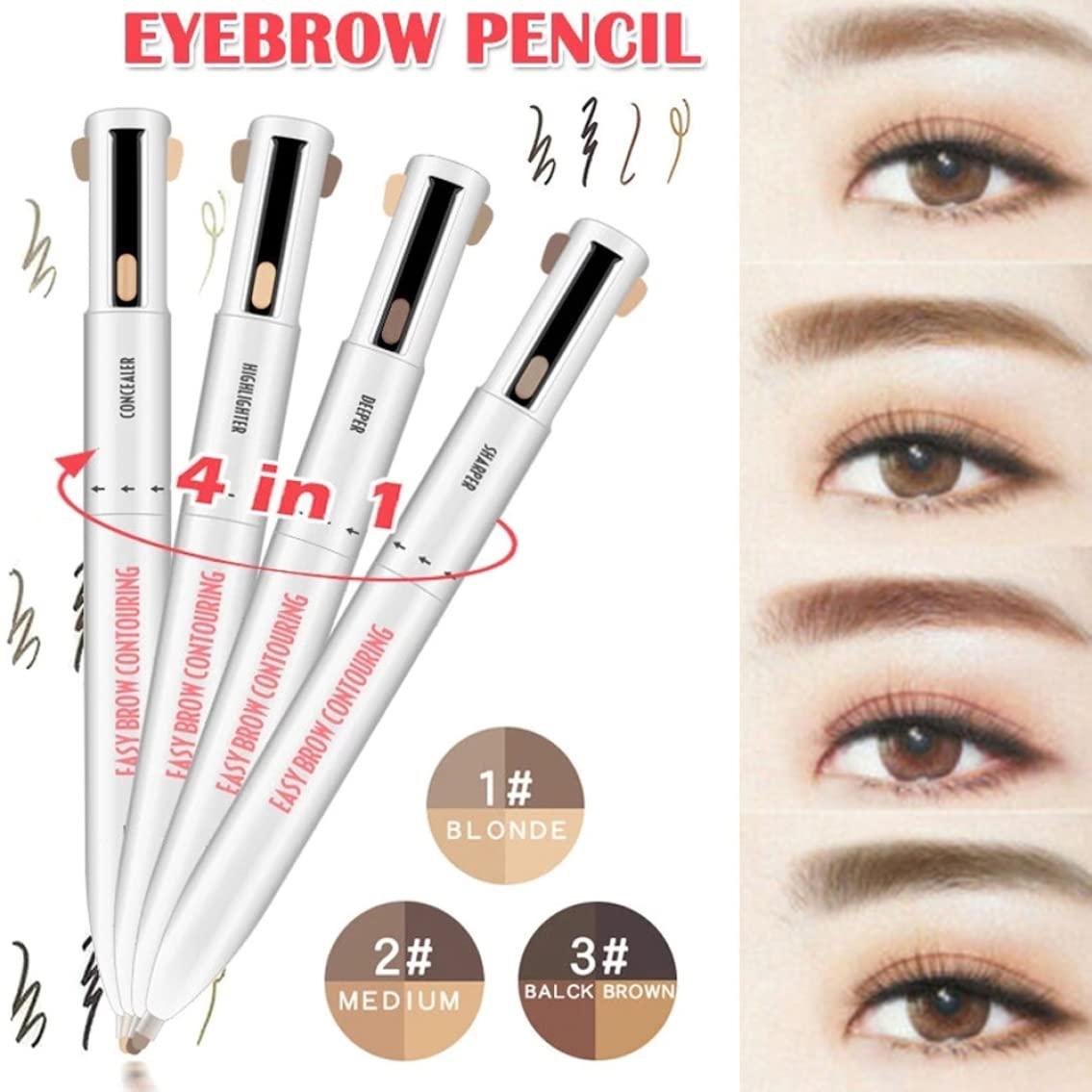 4-in-1 Eyebrow Contour Pen - Long Lasting Defining & Highlighting ...