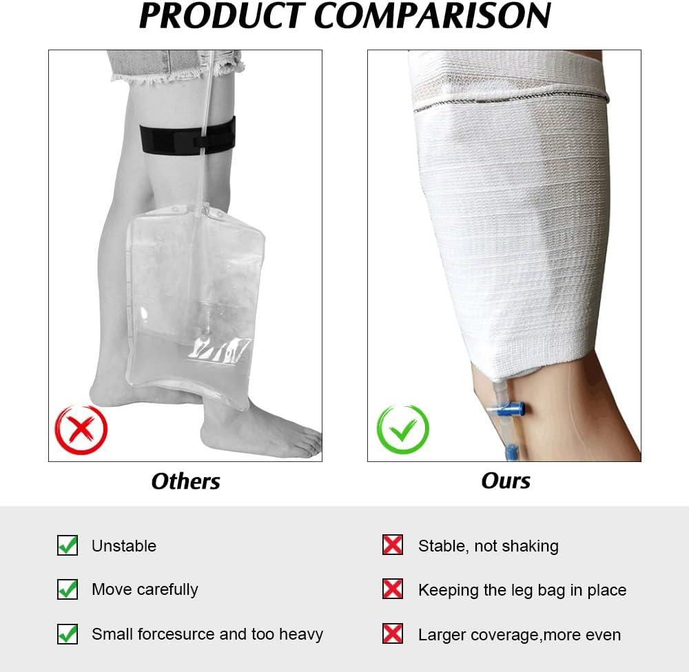 Catheter Leg Bag Holder - 2 Pack Foley Leg Bag Sleeve for Drainage Bags ...