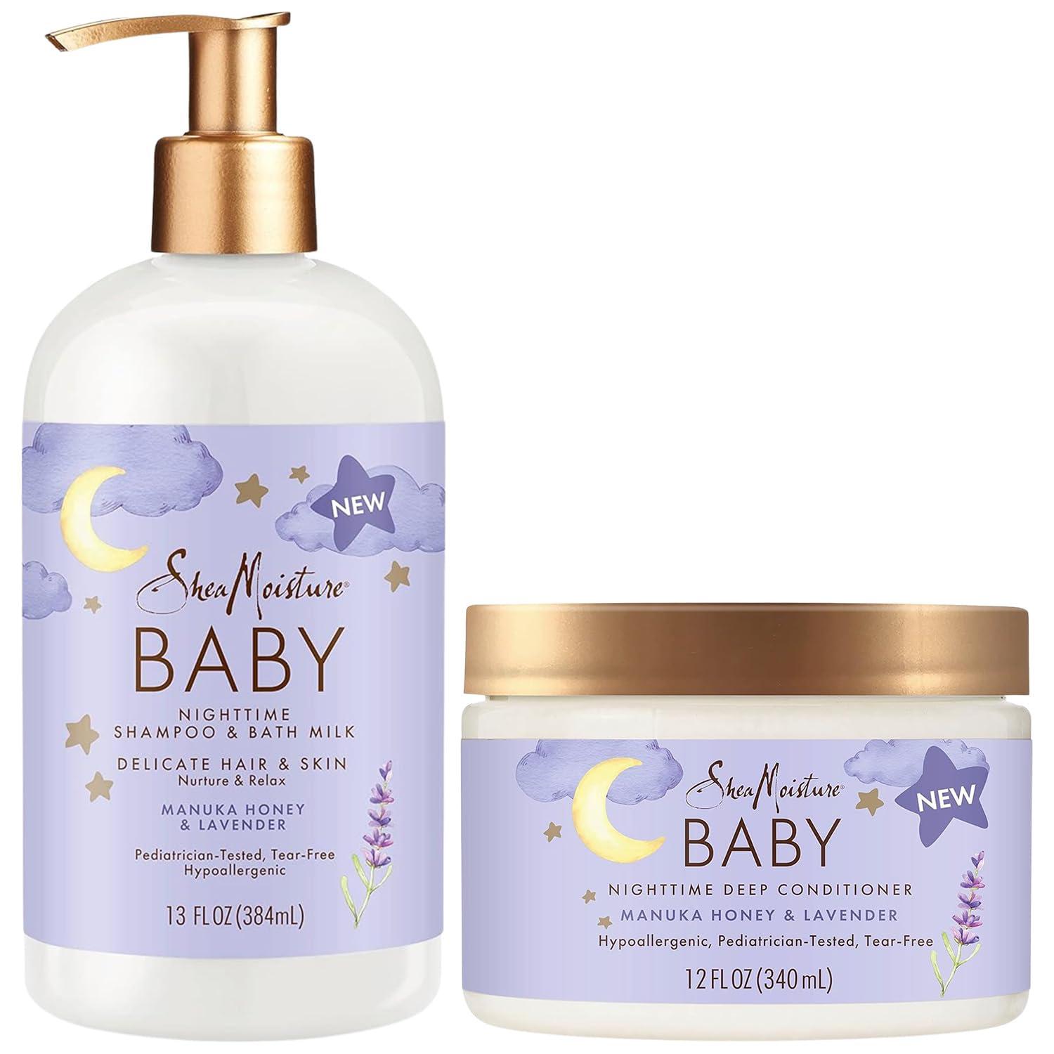 Buy Shea Moisture Baby Care Set Relaxing Nighttime Shampoo & Bath Milk ...
