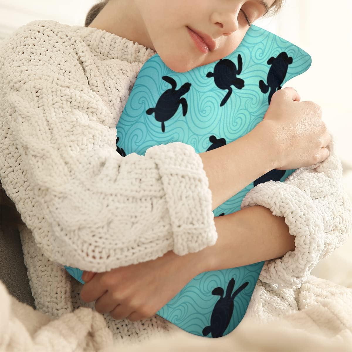 Sea Turtle Warm Bottle with Fluffy Cover - 2L Cute & Cozy Pain Relief ...