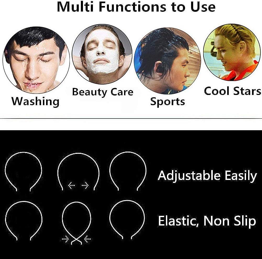 Bodbop XINGZHE Metal Hair Band for Men and Women - Wavy Black Headband ...