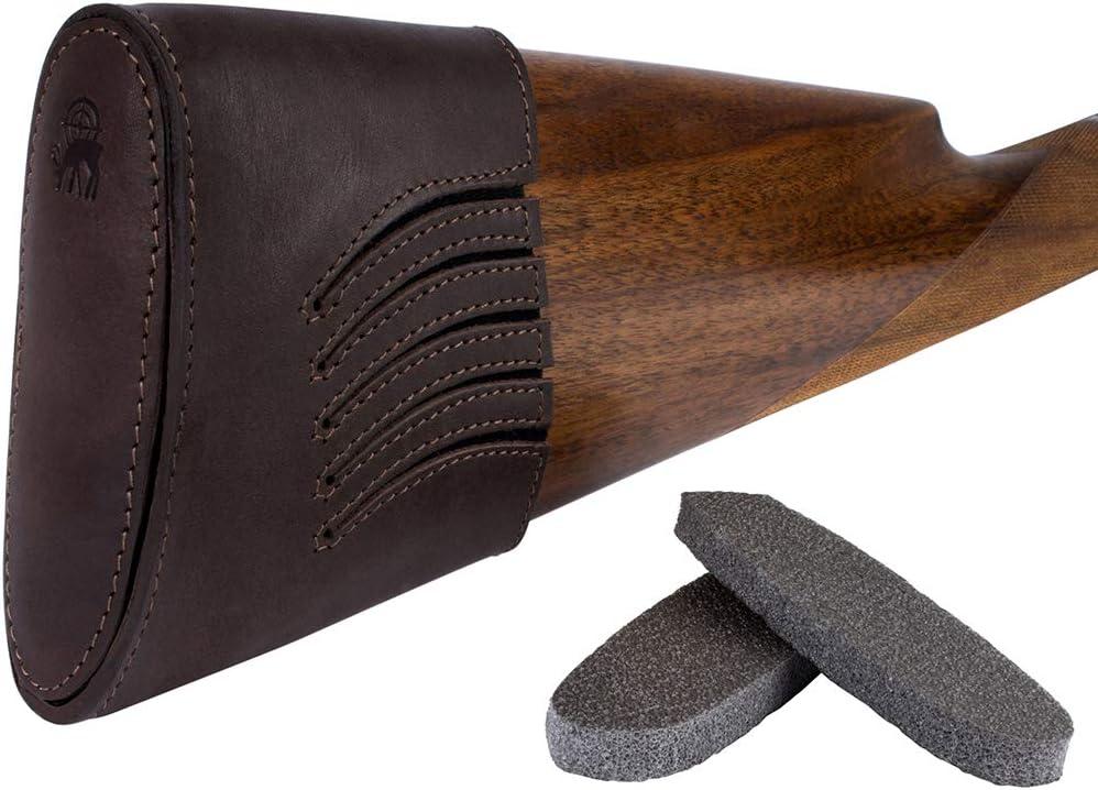 BRONZEDOG Genuine Leather Slip-On Recoil Pad for Shotguns & Rifles ...
