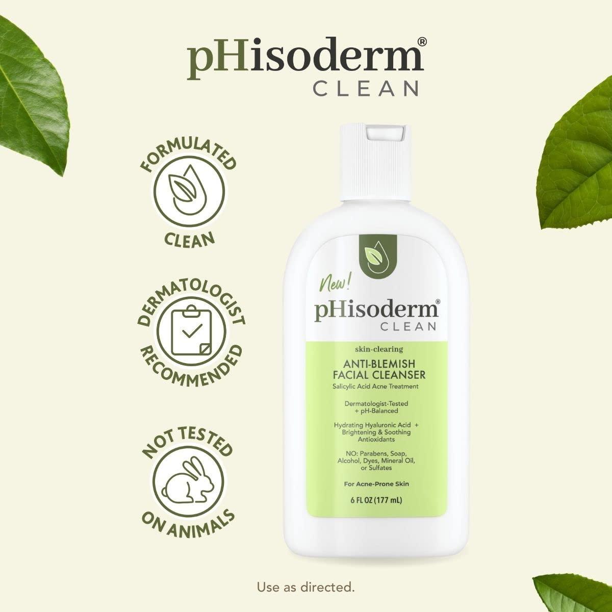 HISODERM Clean Anti-Blemish Facial Cleanser - 6 Fl Oz | Gentle and ...