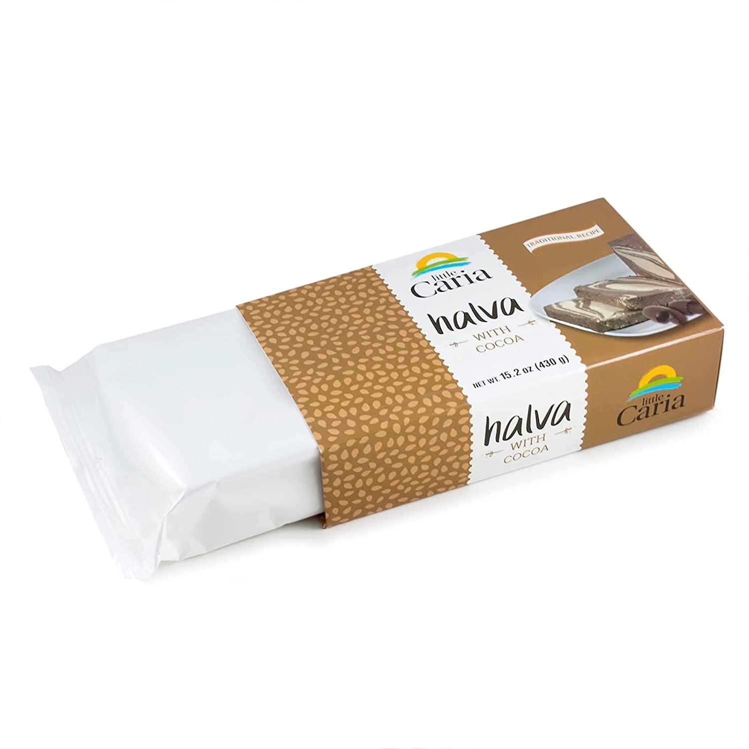 Little Caria Traditional Halva with Cocoa 15.2oz - Vegan & Gluten-free ...
