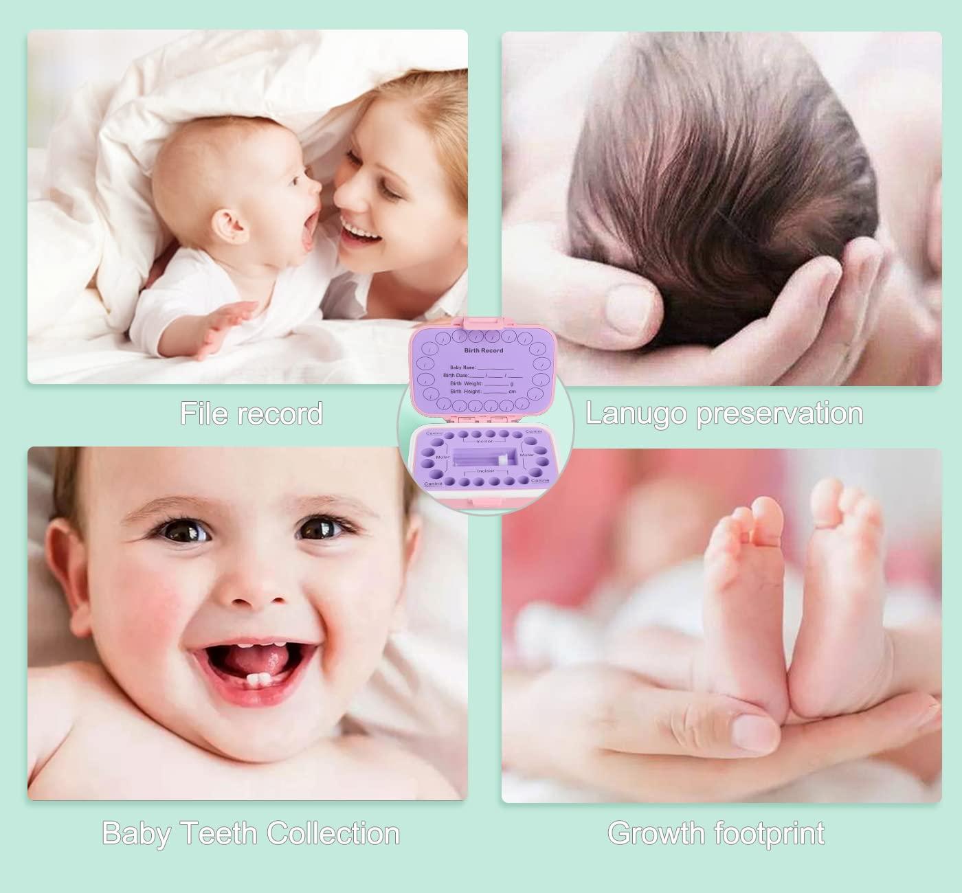 Baby Tooth Box Kids Keepsake Organizer PP Cute Children Tooth Fetal ...