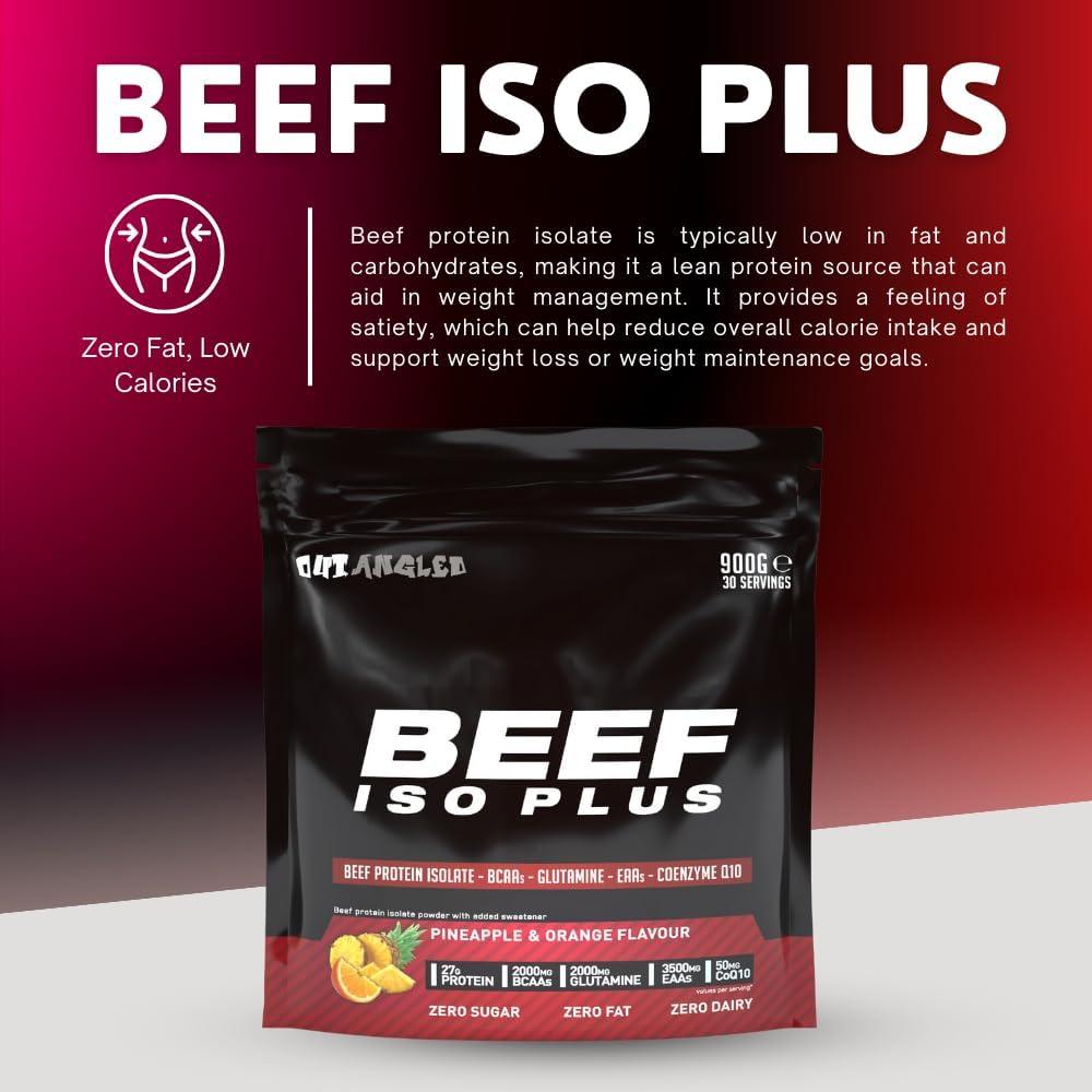 Out Angled Beef Iso Plus Isolate Protein 900g - Pineapple Orange Flavor ...