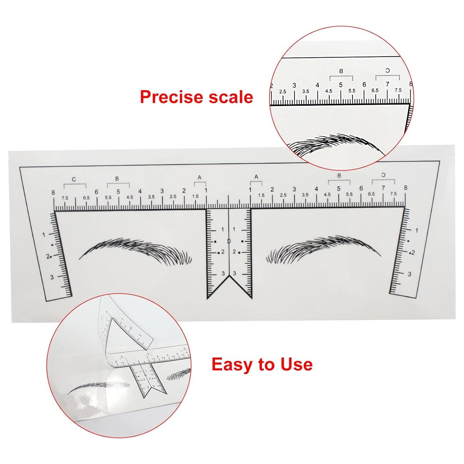 Guapa Eyebrow Ruler 50pcs/pack - Disposable Microblading Sticker for ...