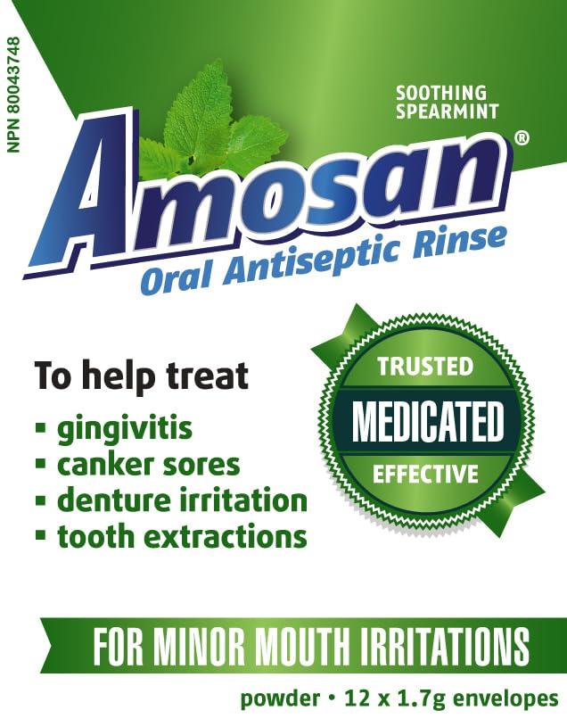 Amosan Oral Antiseptic Rinse - Spearmint | Buy Now with Express ...