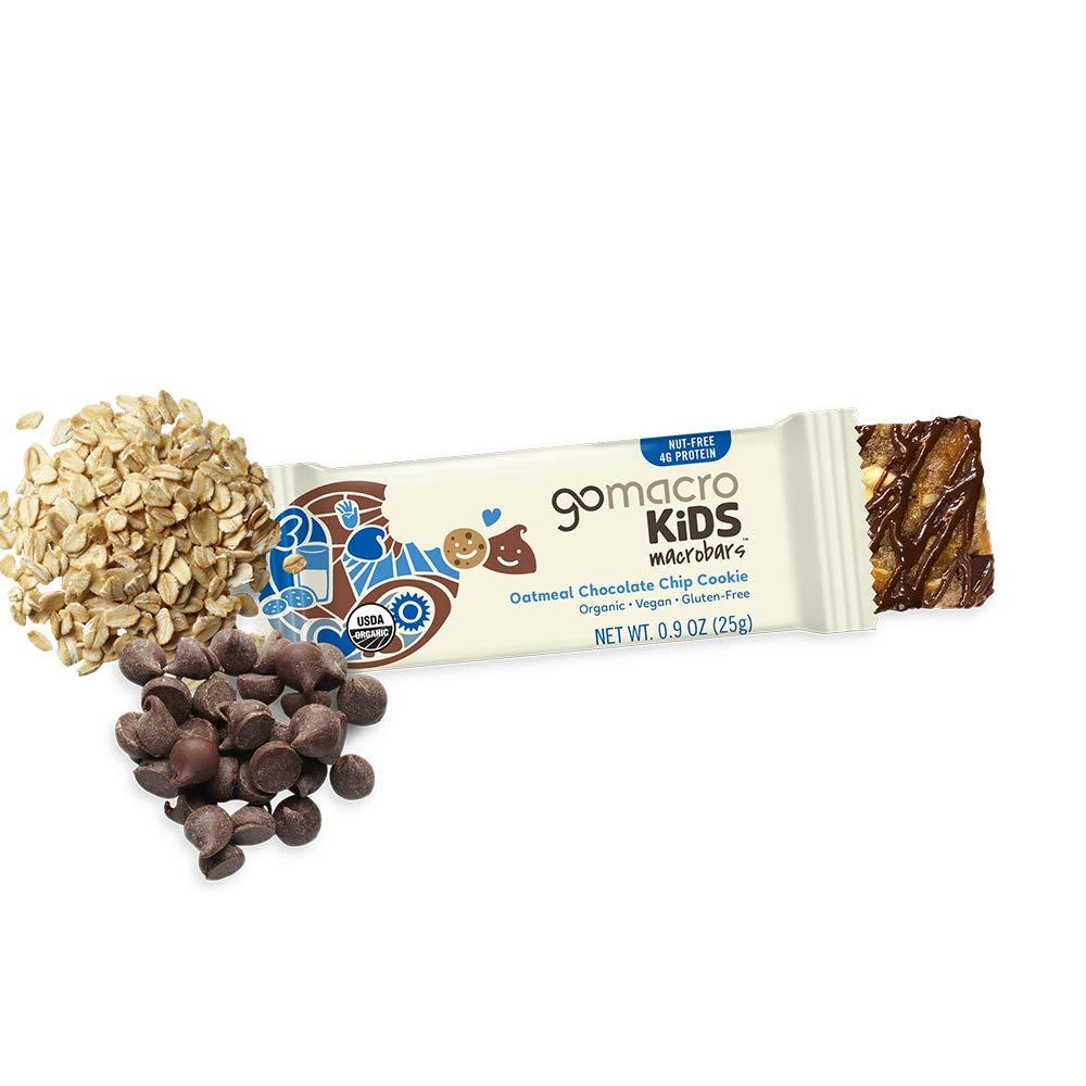 GoMacro Kids MacroBar Oatmeal Chocolate Chip - Organic Vegan Snack Bars ...