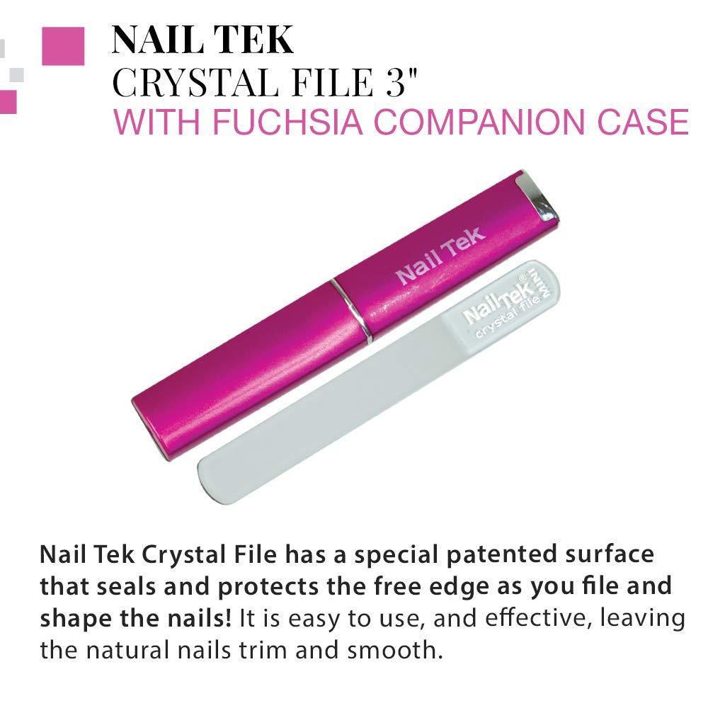 Nail Tek Crystal File Double-Sided with Fuchsia Case - Professional ...