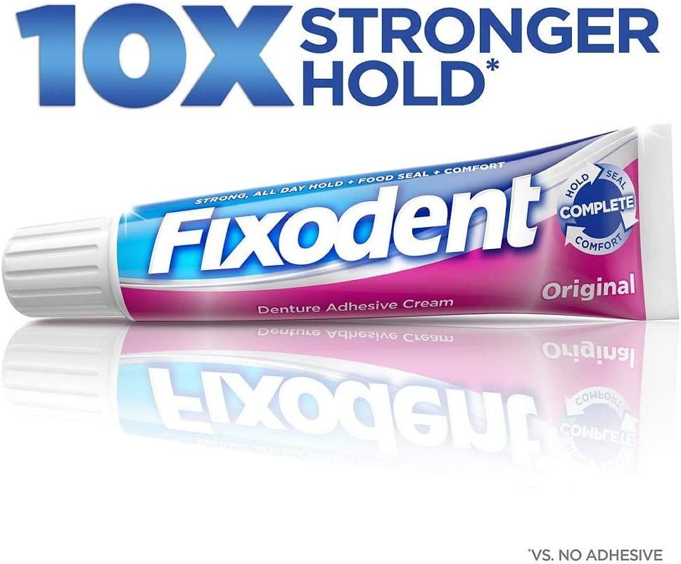 Fixodent Original Denture Adhesive Cream 2.4 oz - 4 Pack | Buy Now with ...