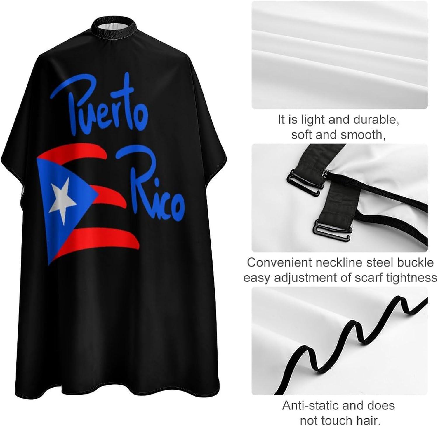 Puerto Rico Flag Hair Salon Cape | Hairdressing Gown & Barbers Apron ...