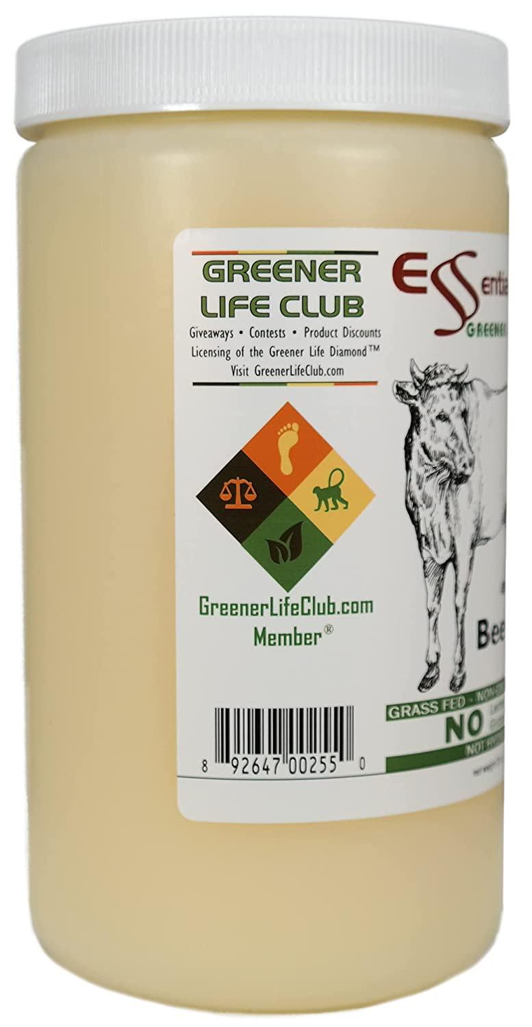 Grass Fed Beef Tallow - 1 Quart (32 oz) | Non-GMO, USP Compliant ...