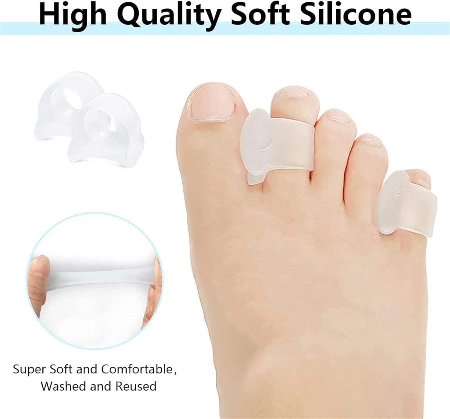 Musumi 4 Pairs Transparent Toe Spreaders | Correct Bunion Pain ...
