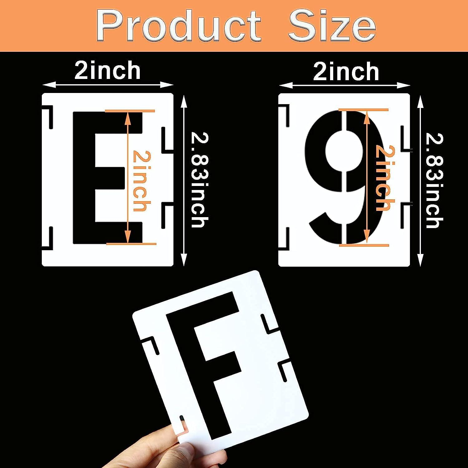 2 Inch Letter Stencils Symbol Numbers Craft Stencils - 42 Pcs ...
