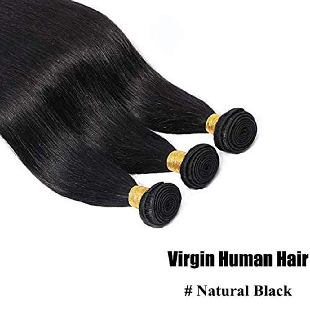 Brazilian Human Hair 3 Bundles - 100% Virgin Straight Weave Extensions ...