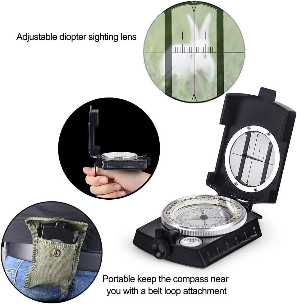 COSTIN Multifunctional Compass - Metal Military Waterproof High ...