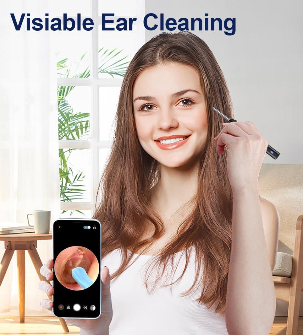 Wireless Ear Wax Removal Kit with 1080P HD Camera | Otoscope for iPhone ...