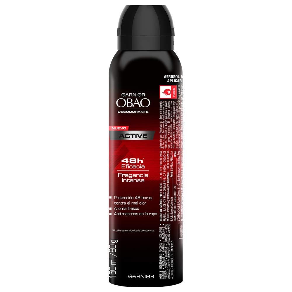 Obao Mens Active Deodorant Spray 150ml - Men's Aerosol Deodorant for ...