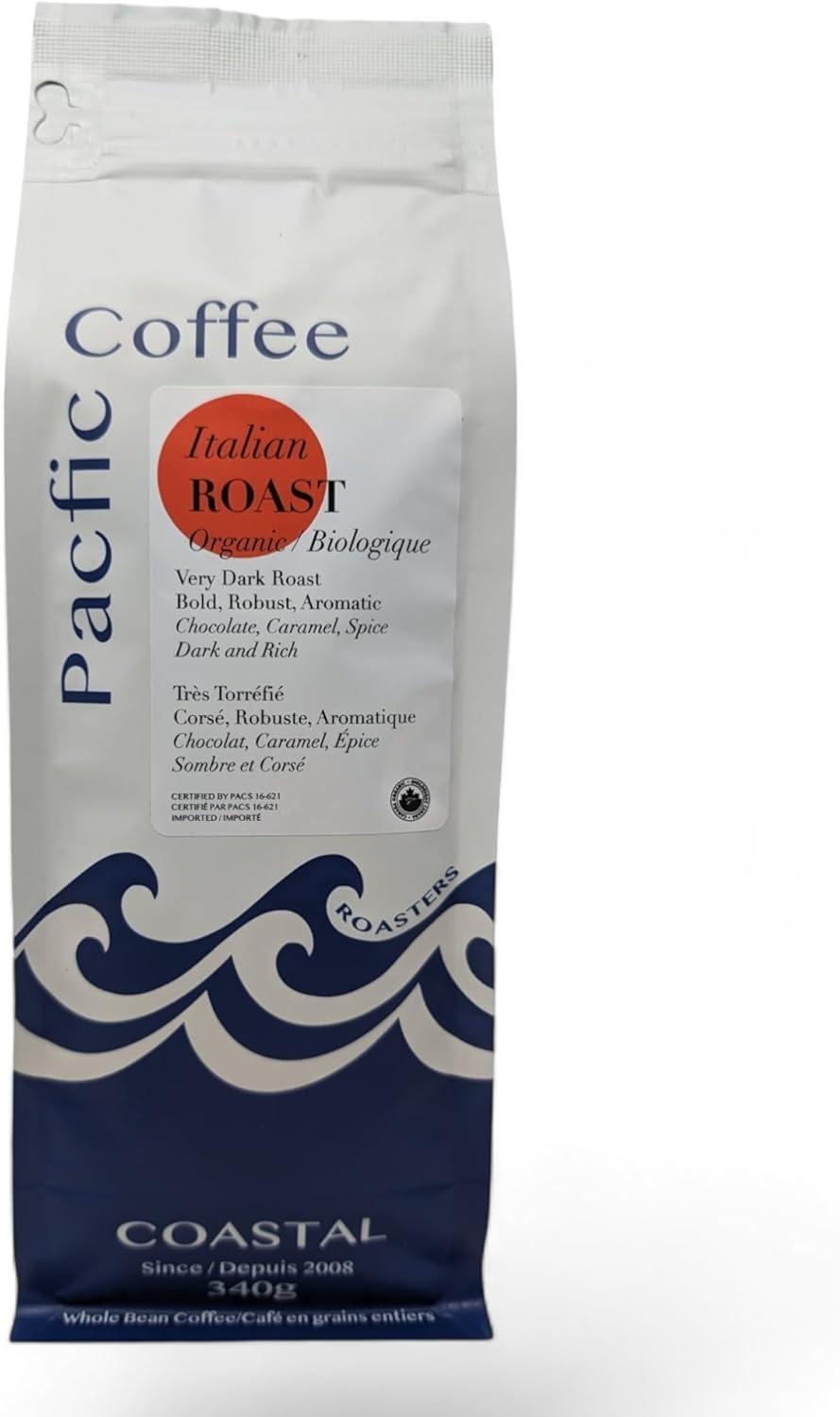 Pacific Coffee Roasters Organic Italian Roast 340g Fair Trade Italian ...