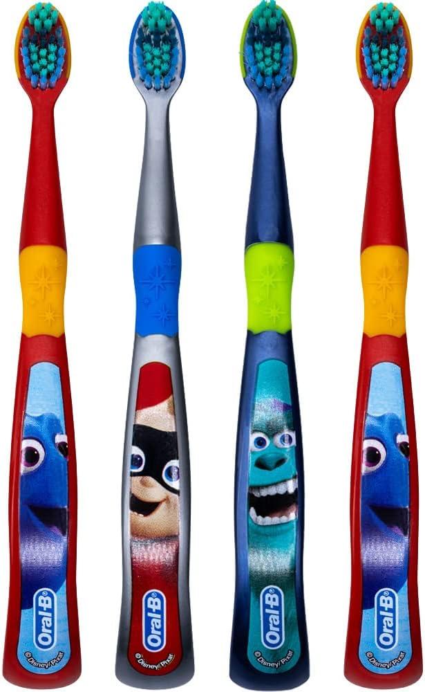 Oral-B Kids Pixar Toothbrush Children 3+ Extra Soft - Pack of 4 ...