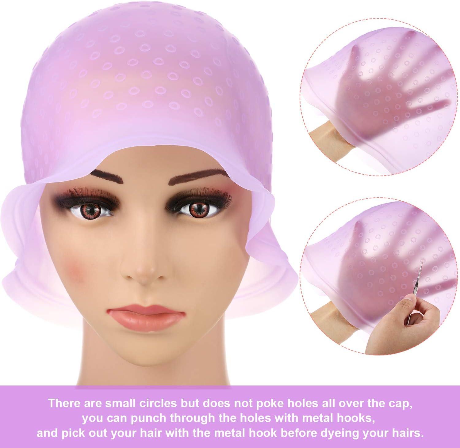 Silicone Highlight Cap Reusable Highlight Hair Cap Salon Hair Coloring ...