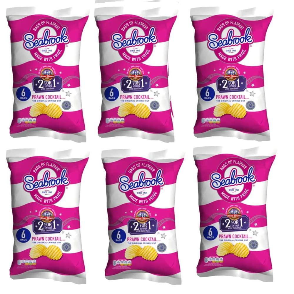 Various Flavor Crisps Chips 6 Pack x 25g (Prawn Cocktail 06 Packs(36 ...