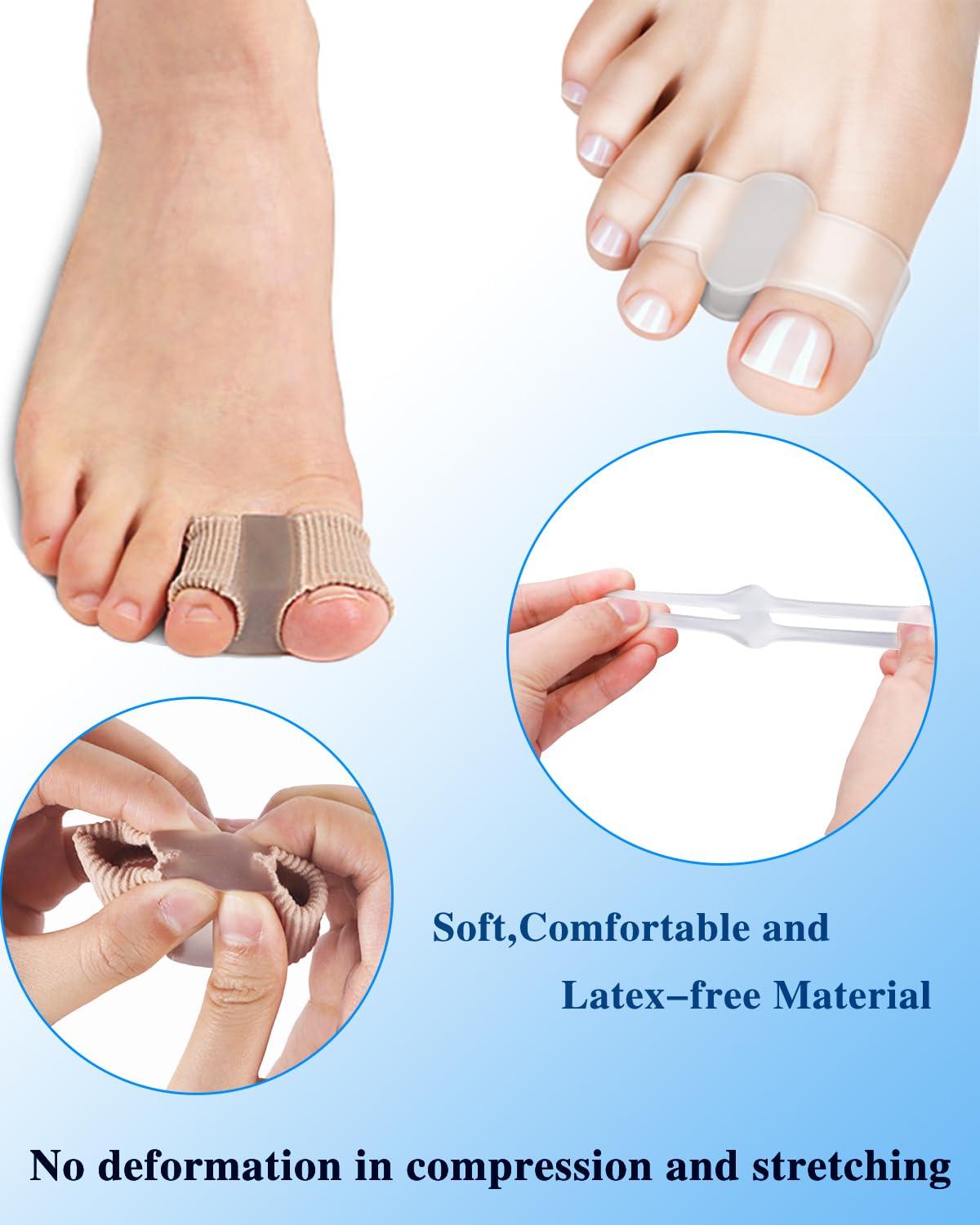 GRODE Bunion Toe Separators Gel - Soft Big Toe Spacers for Women Men ...