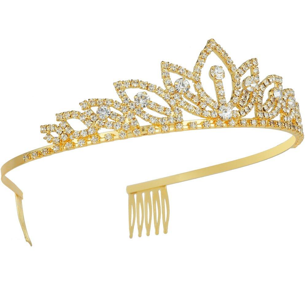 Shining Rhinestone Wedding Tiara with Comb - Bridal Crystal Headband ...