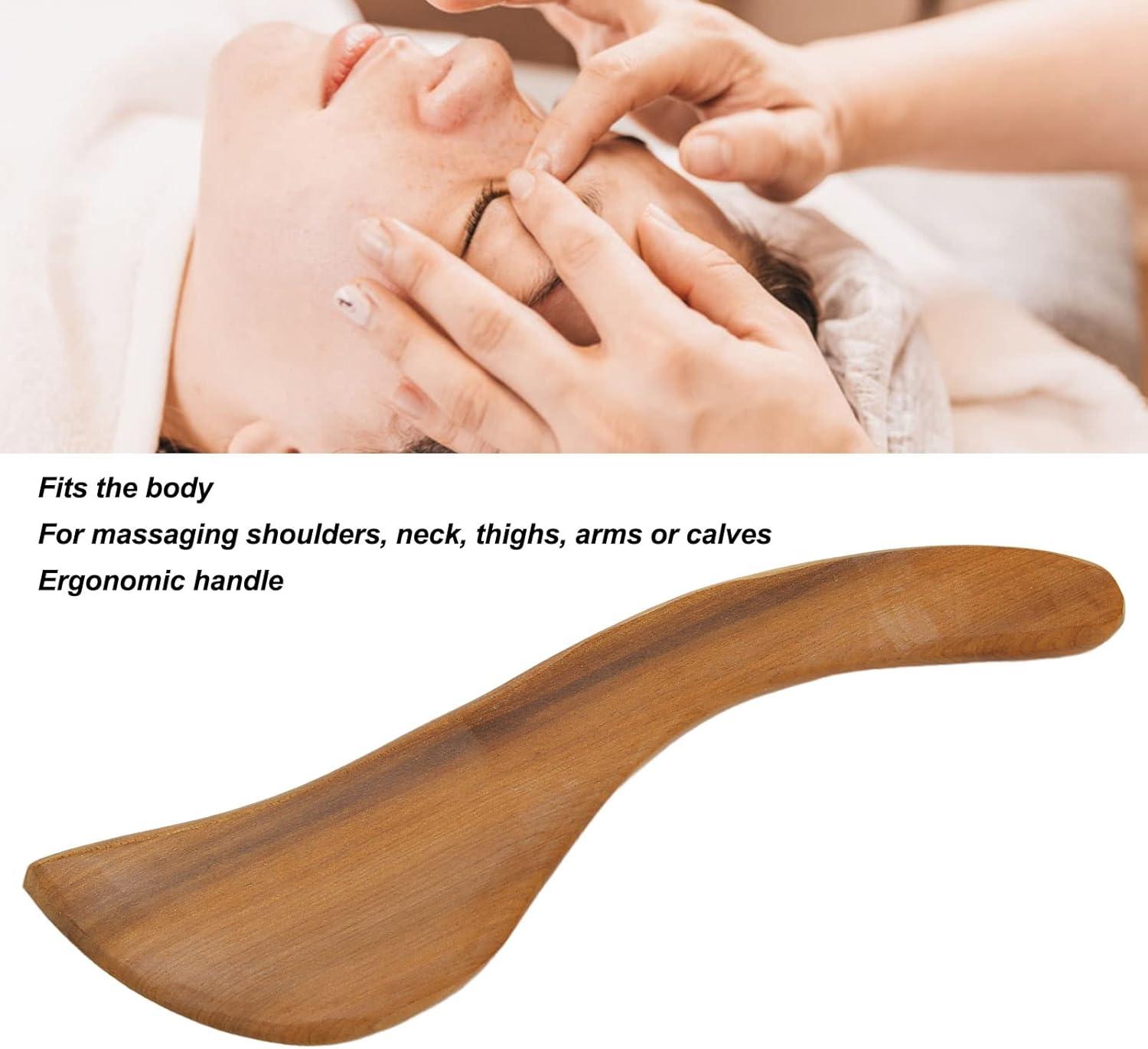Wooden Gua Sha Massage Device - Ergonomic S-Shape for Muscle Relaxation ...